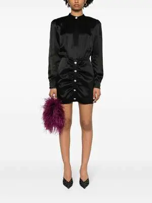 Alessandra Rich Long-sleeve Silk Dress