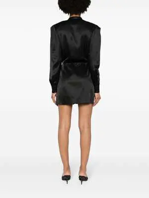 Alessandra Rich Long-sleeve Silk Dress
