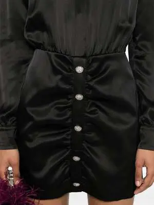 Alessandra Rich Long-sleeve Silk Dress