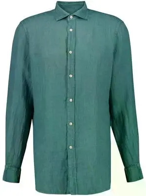 Boglioli Classic-collar Linen Shirt - Blue