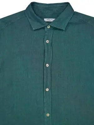 Boglioli Classic-collar Linen Shirt - Blue