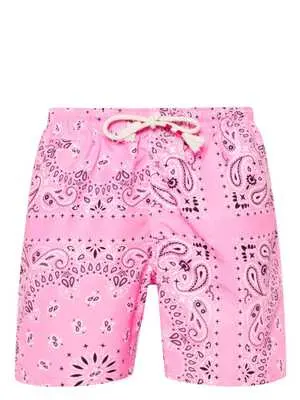 MC2 SAINT BARTH Bandana-print Swim Shorts - Pink
