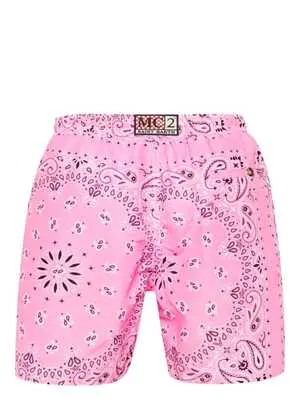 MC2 SAINT BARTH Bandana-print Swim Shorts - Pink