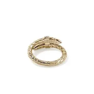 John Hardy Spear Ring With Diamonds - Gold