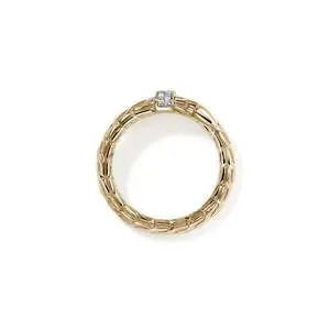 John Hardy Spear Ring With Diamonds - Gold