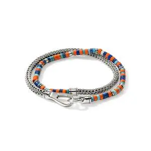 John Hardy Heishi Chain Wrap Bracelet - Sterling Silver