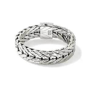 John Hardy Hammered Wide Bracelet