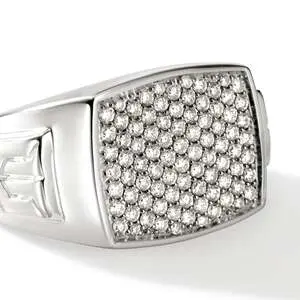 John Hardy Signet Ring With Diamonds