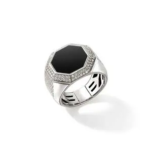 John Hardy Signet Ring In Sterling