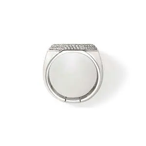 John Hardy Signet Ring With Turquoise And Diamonds