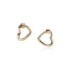 John Hardy Bamboo Heart Earrings Diamonds