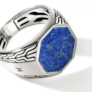John Hardy Signet Ring With Lapis Lazuli