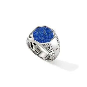 John Hardy Signet Ring With Lapis Lazuli