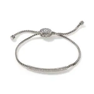 John Hardy Icon Slider Bracelet Diamonds - Silver