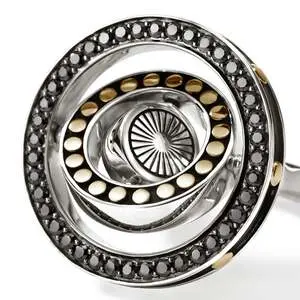 John Hardy Moon Door Ring In Sterling And 18k Gold