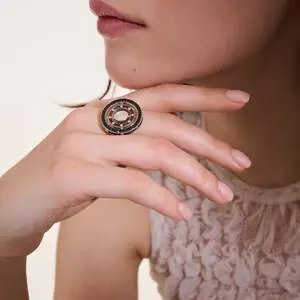 John Hardy Moon Door Ring In Sterling And 18k Gold