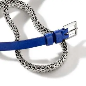 John Hardy Icon Wrap Bracelet In Sterling Silver And Leather