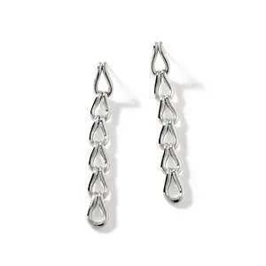John Hardy Surf Link Earrings - Sterling Silver