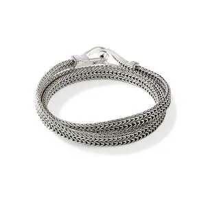John Hardy Flat Chain Triple Wrap Bracelet