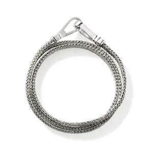 John Hardy Flat Chain Triple Wrap Bracelet