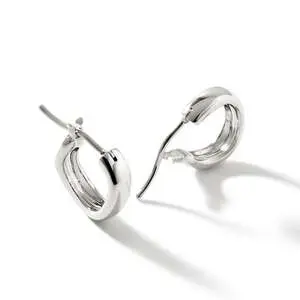 John Hardy Surf Huggie Earrings 12mm - Sterling Silver