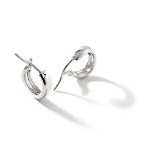 John Hardy Surf Huggie Earrings 12mm - Sterling Silver