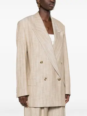 BOSS Pinstriped Double-breasted Blazer