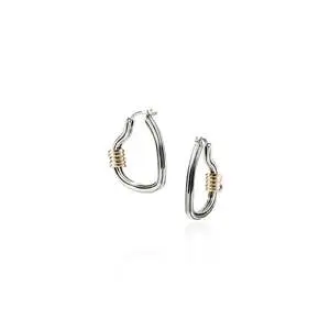 John Hardy Bamboo Heart Hoop Earrings With Diamonds