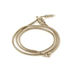 John Hardy Naga Wrap With Diamonds, 2.5mm