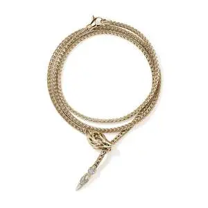 John Hardy Naga Wrap With Diamonds, 2.5mm