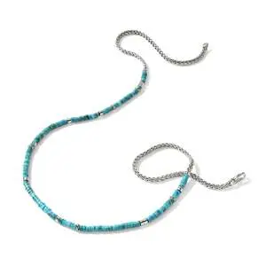 John Hardy Heishi Chain Necklace With Turquoise