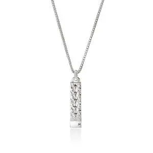 John Hardy Hammered Pendant Necklace - Sterling Silver