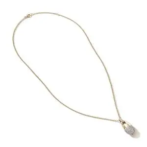 John Hardy Gold Diamond Pebble Pendant Necklace