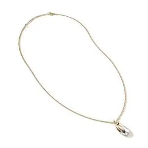 John Hardy Gold Diamond Pebble Pendant Necklace