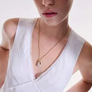 John Hardy Gold Diamond Pebble Pendant Necklace