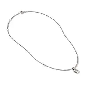 John Hardy Sterling Surf Pendant Necklace With Diamonds