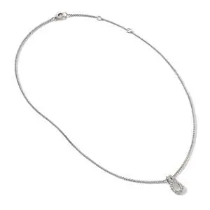 John Hardy Sterling Surf Pendant Necklace With Diamonds