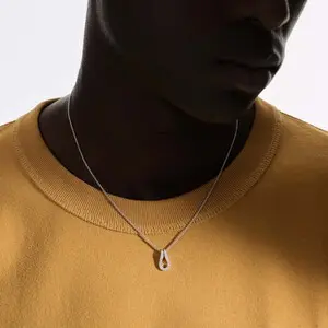 John Hardy Sterling Surf Pendant Necklace With Diamonds