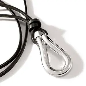 John Hardy Surf Pendant Necklace In Sterling