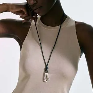 John Hardy Surf Pendant Necklace In Sterling