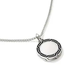 John Hardy Tag Necklace, Sterling Silver, Enamel