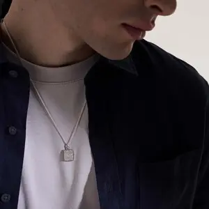 John Hardy Tag Diamond Pendant Necklace