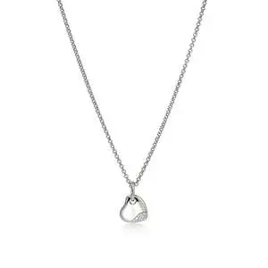 John Hardy Pebble Heart Diamond Necklace - Silver