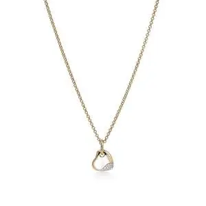 John Hardy Pebble Heart Necklace With Diamonds