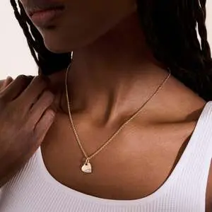 John Hardy Pebble Heart Necklace With Diamonds