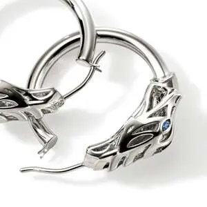 John Hardy Naga Hoop Earrings 25mm - Sterling Silver