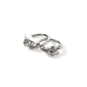 John Hardy Naga Hoop Earrings 25mm - Sterling Silver