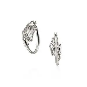 John Hardy Naga Hoop Earrings 25mm - Sterling Silver