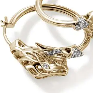 John Hardy Naga Hoop Earrings
