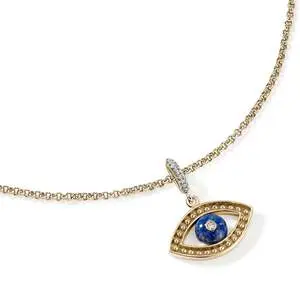 John Hardy Evil Eye Lapis Lazuli And Diamond Pendant - Gold